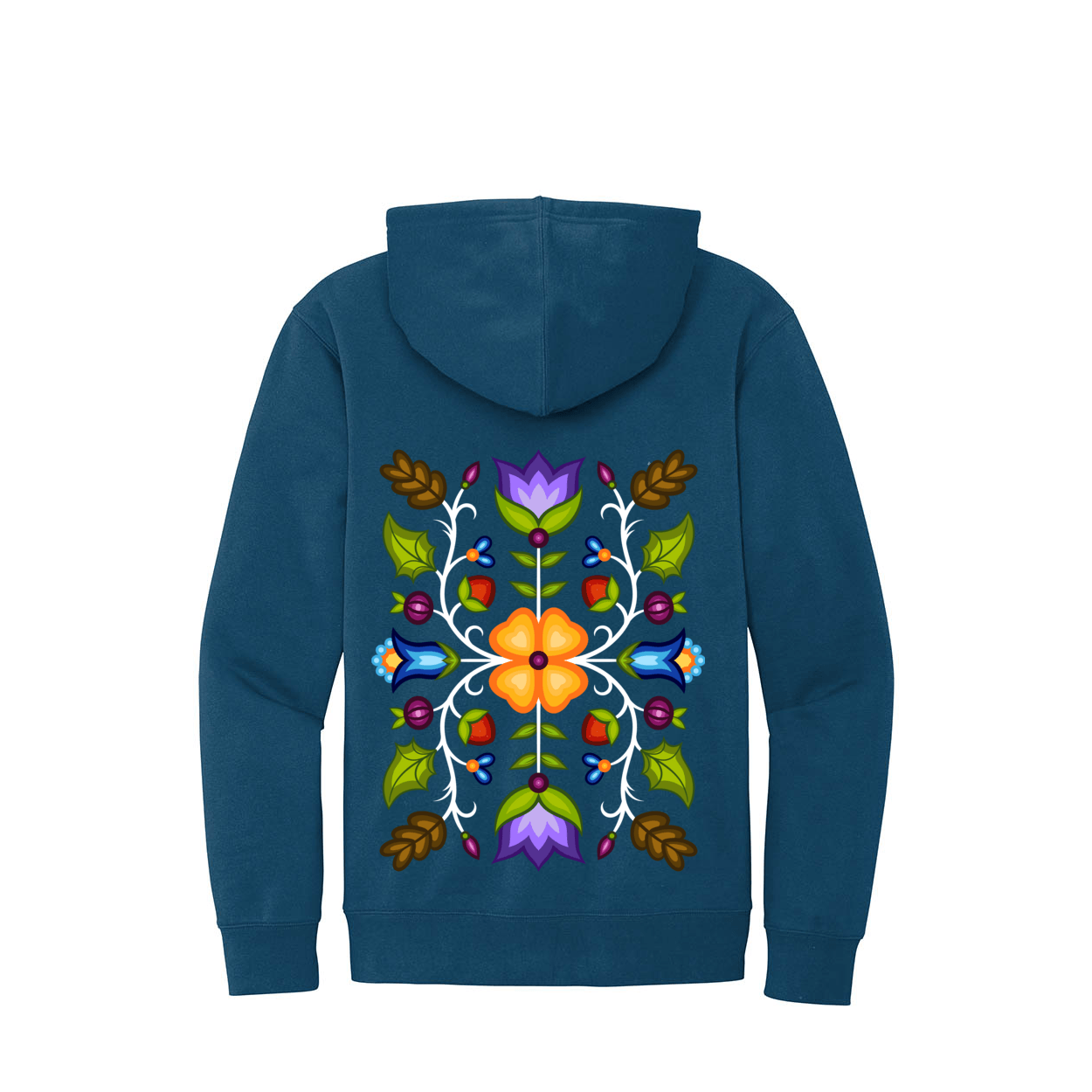 (New Colors) Ojibwe Floral Pullover Hoodie – Bizaanide'ewin